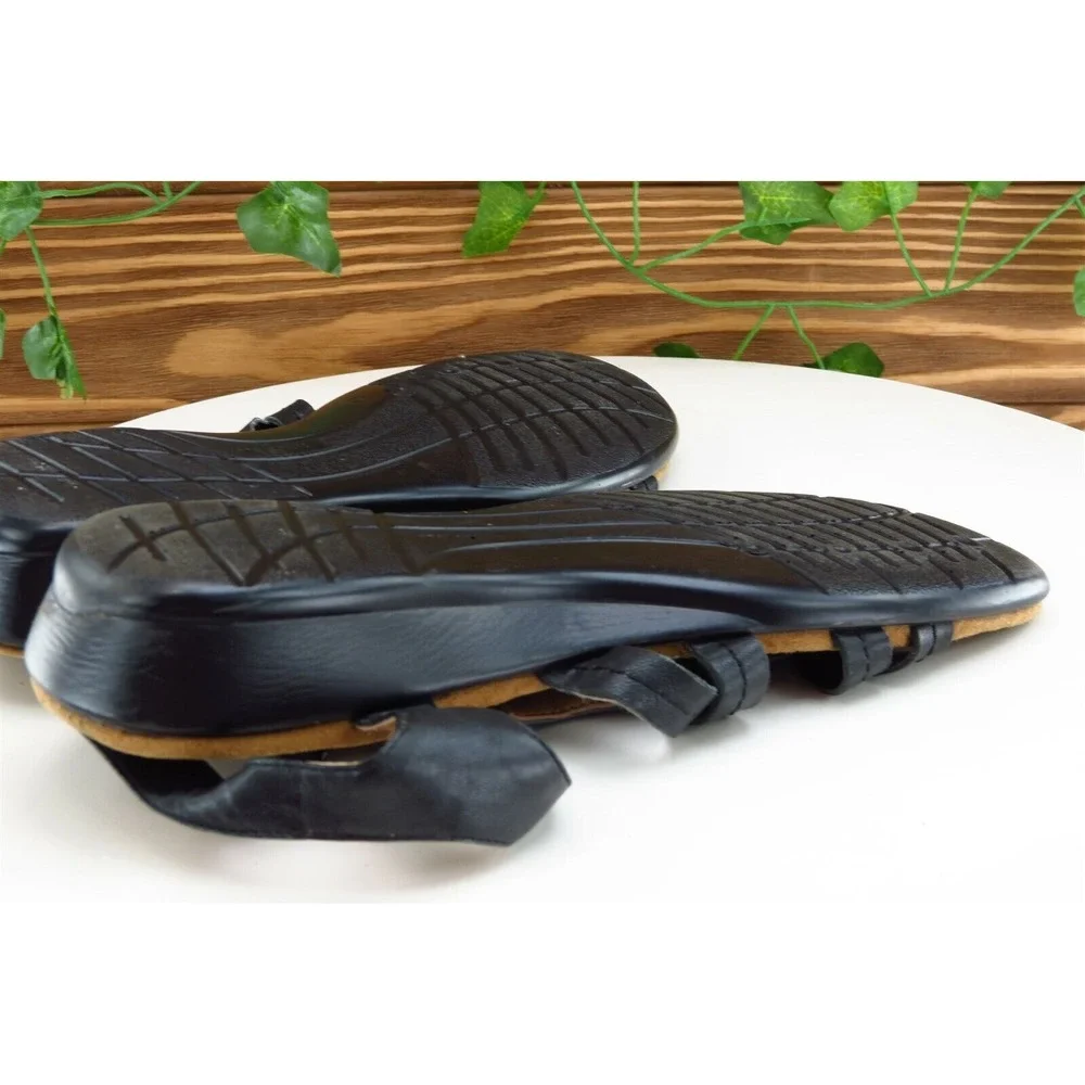 Easy Spirit | Shoes | Easy Spirit Sz 7 M Black Gladiator Leather Women ...